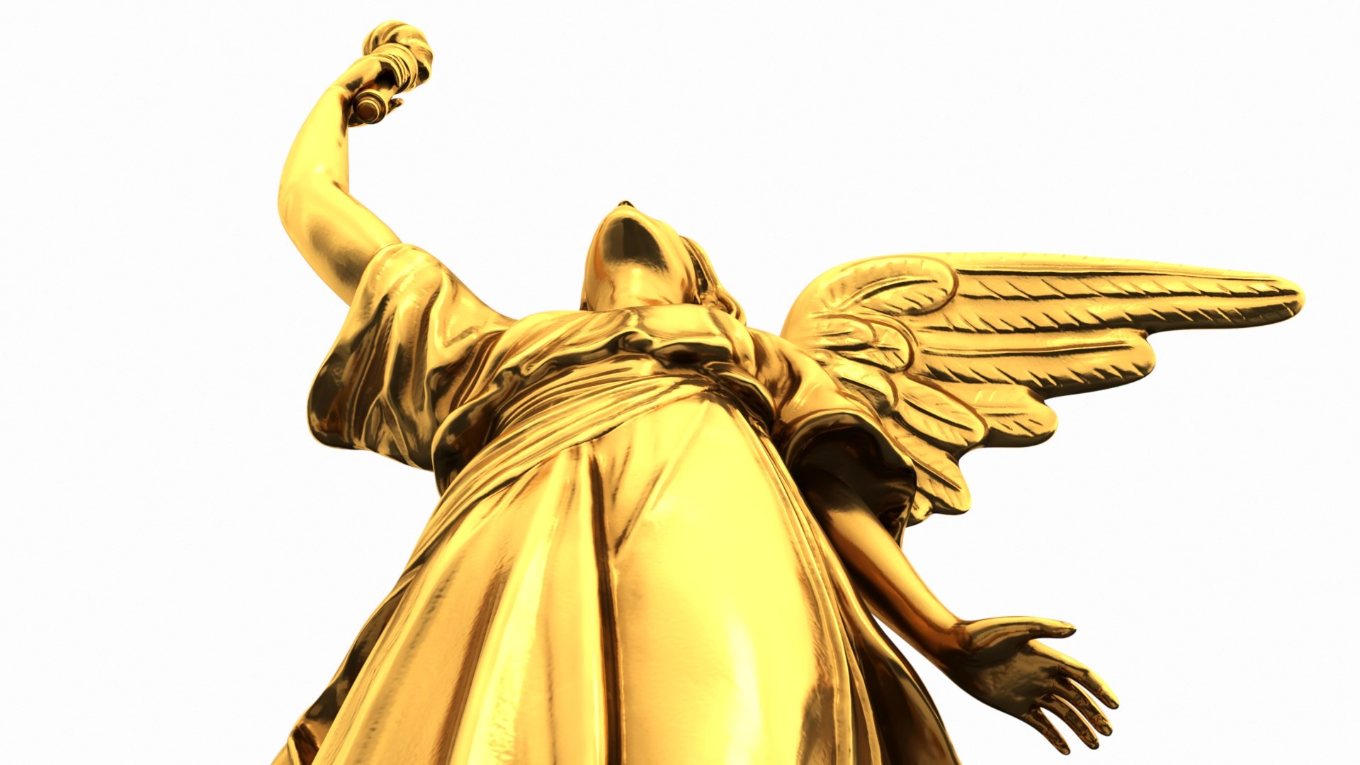 Monument Base And Fantasy Gold Angel Statue 3D - TurboSquid 2326709