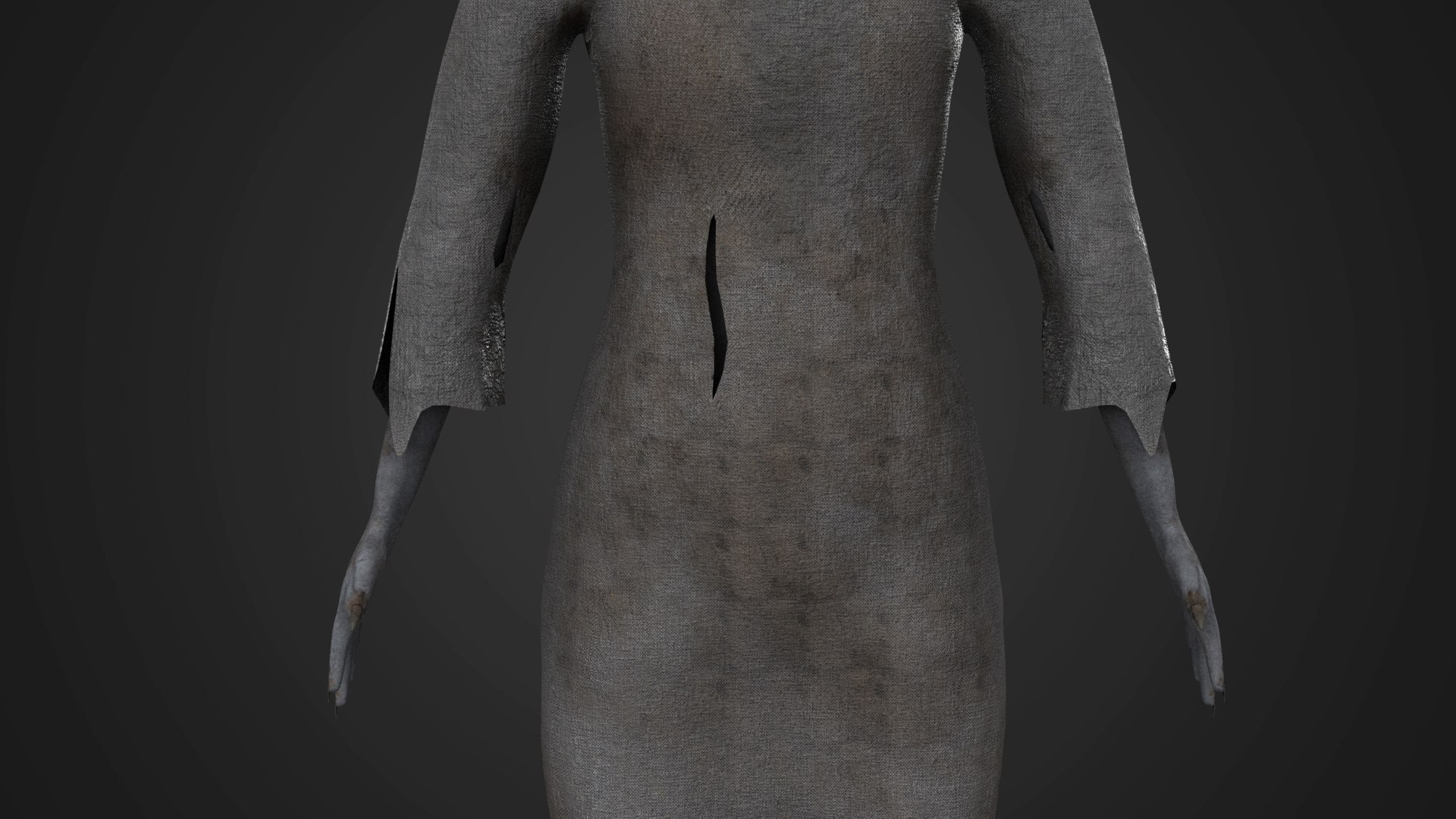 Pbr Zombie Scary Daemon Model - TurboSquid 1556402