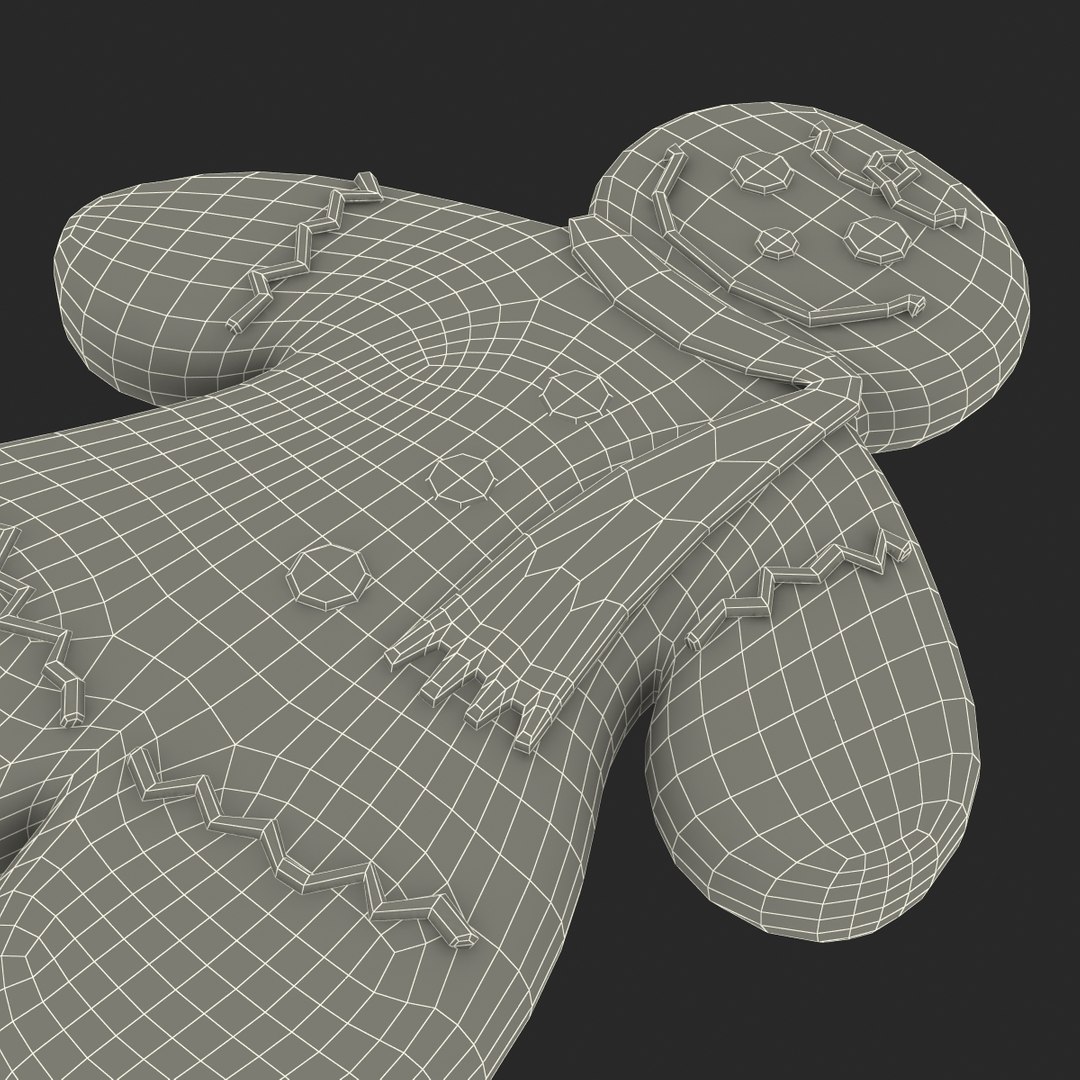 3d model gingerbread man modeled