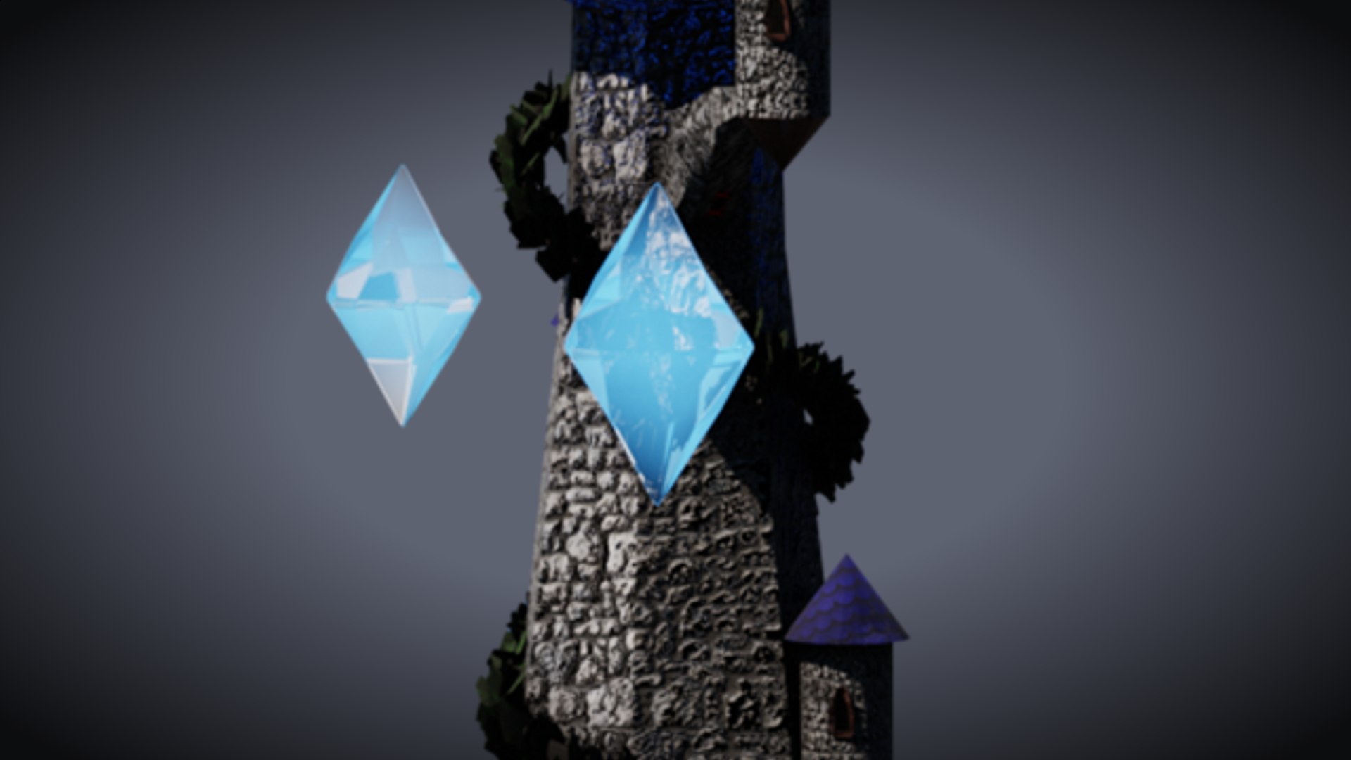 Free Stone Magic Tower With Crystals 3D Model - TurboSquid 2151876