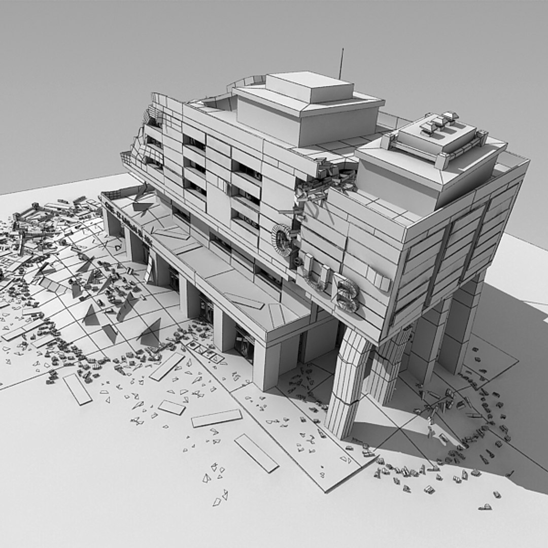 Destroyed Building 3d Model