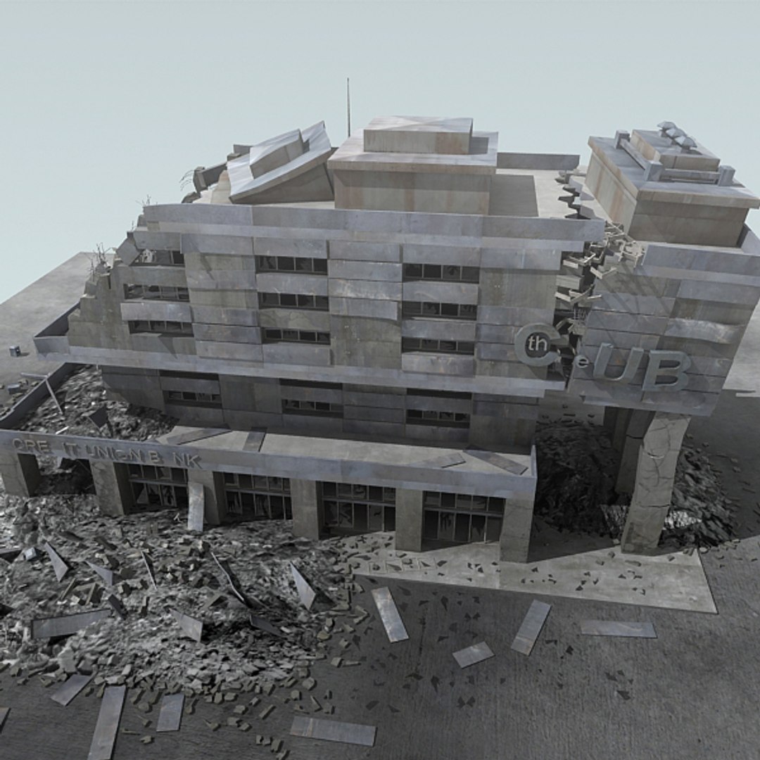 Destroyed Building 3d Model