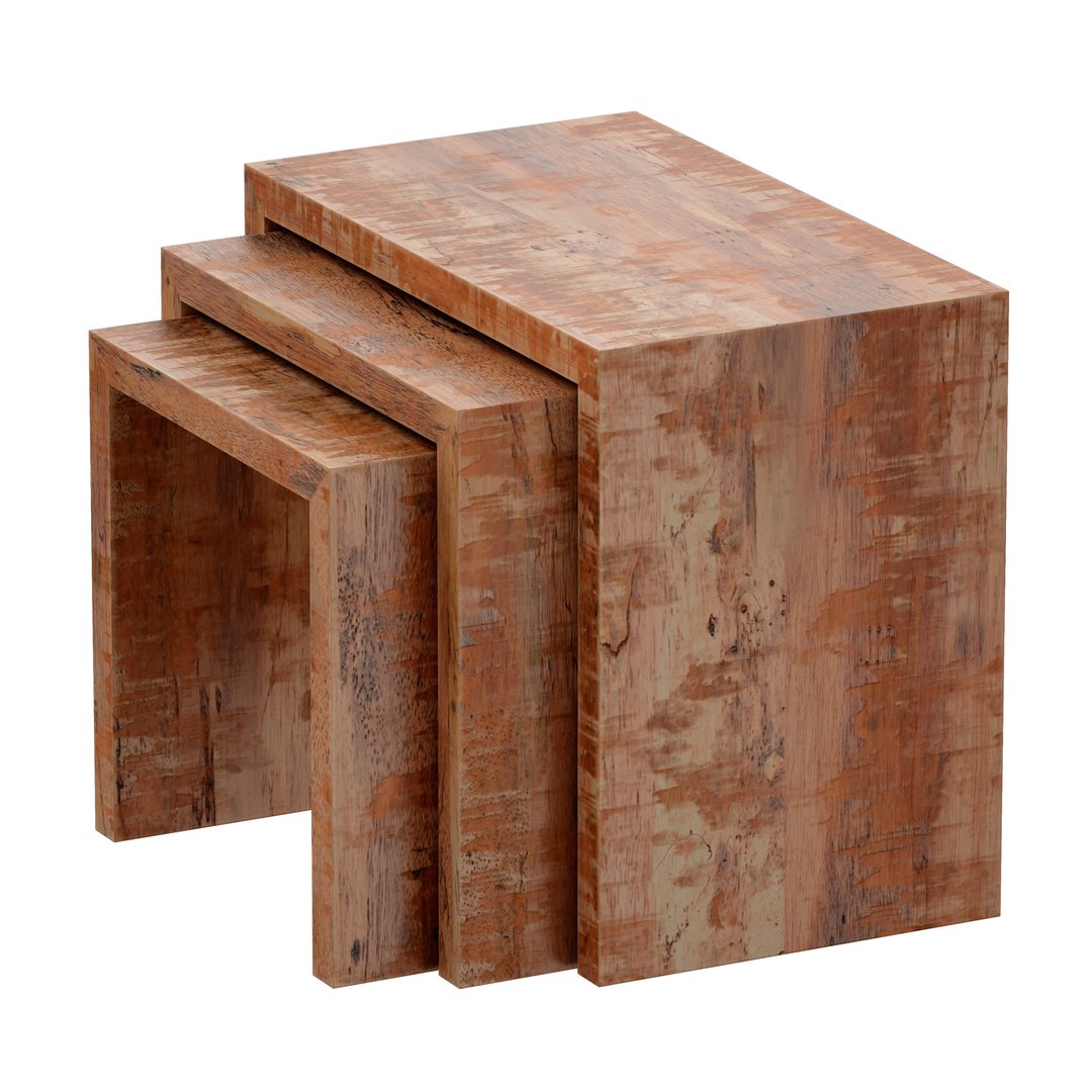 3D Coffee Coffee Coffee Table Wooden Three Nested Tables - TurboSquid 1973684