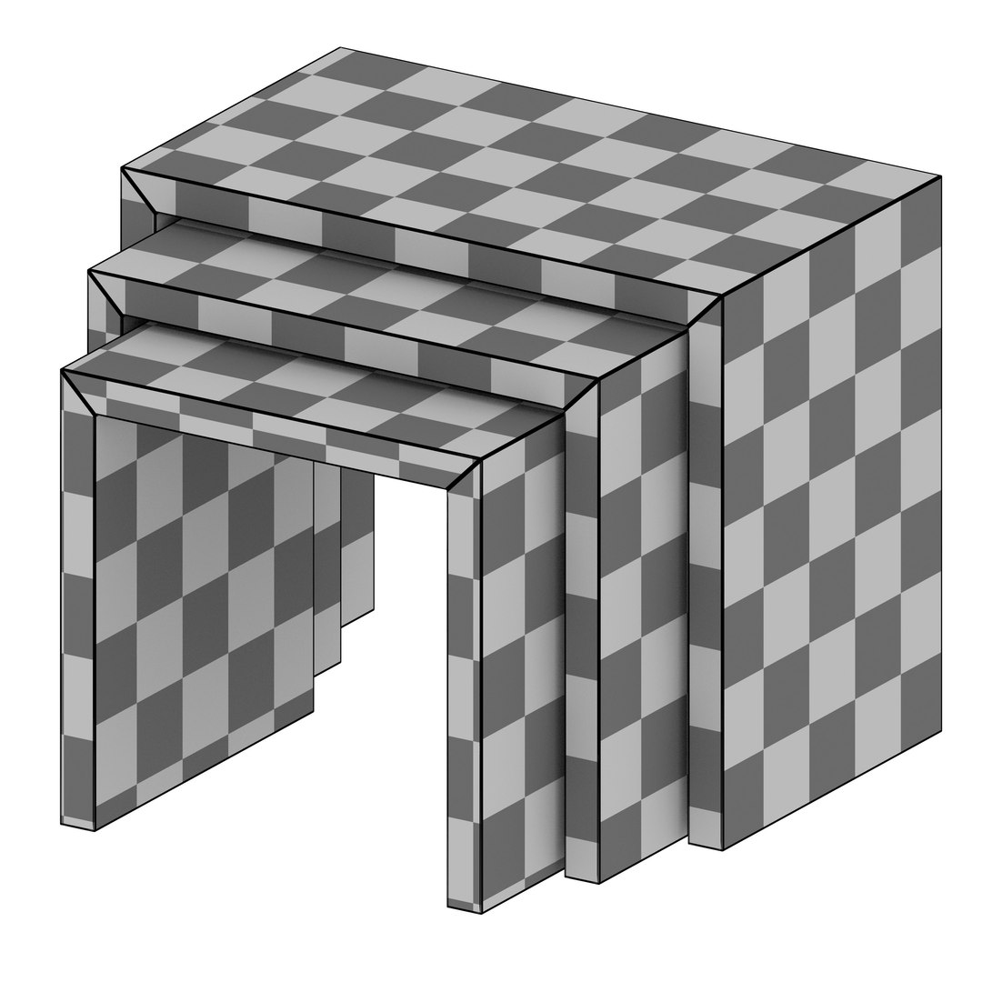 3D Coffee Coffee Coffee Table Wooden Three Nested Tables - TurboSquid ...