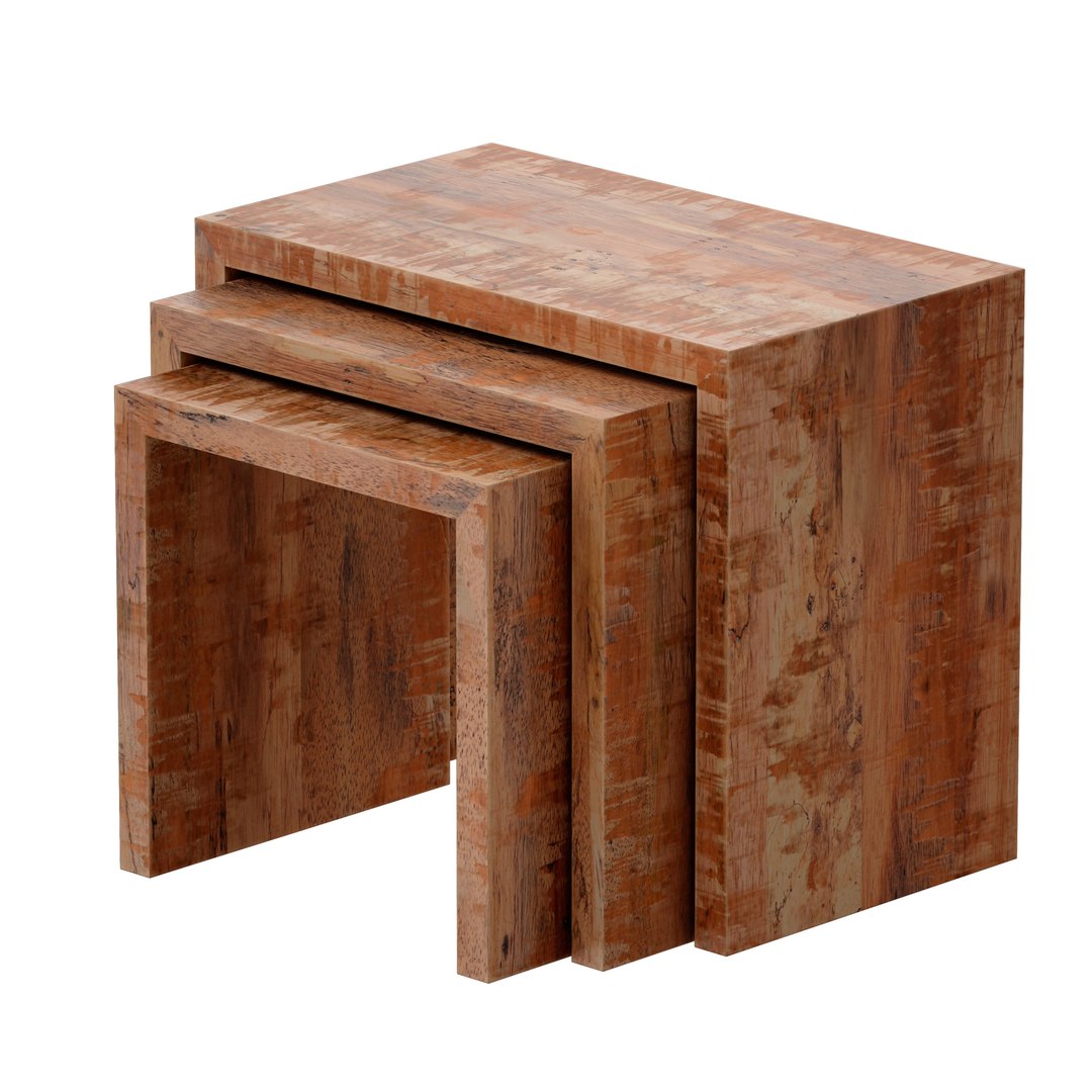 3D Coffee Coffee Coffee Table Wooden Three Nested Tables - TurboSquid ...
