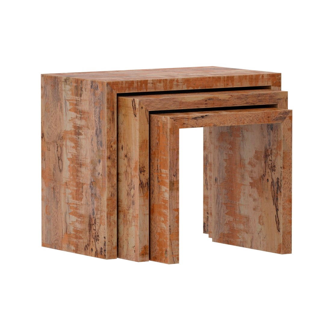 3D Coffee Coffee Coffee Table Wooden Three Nested Tables - TurboSquid ...