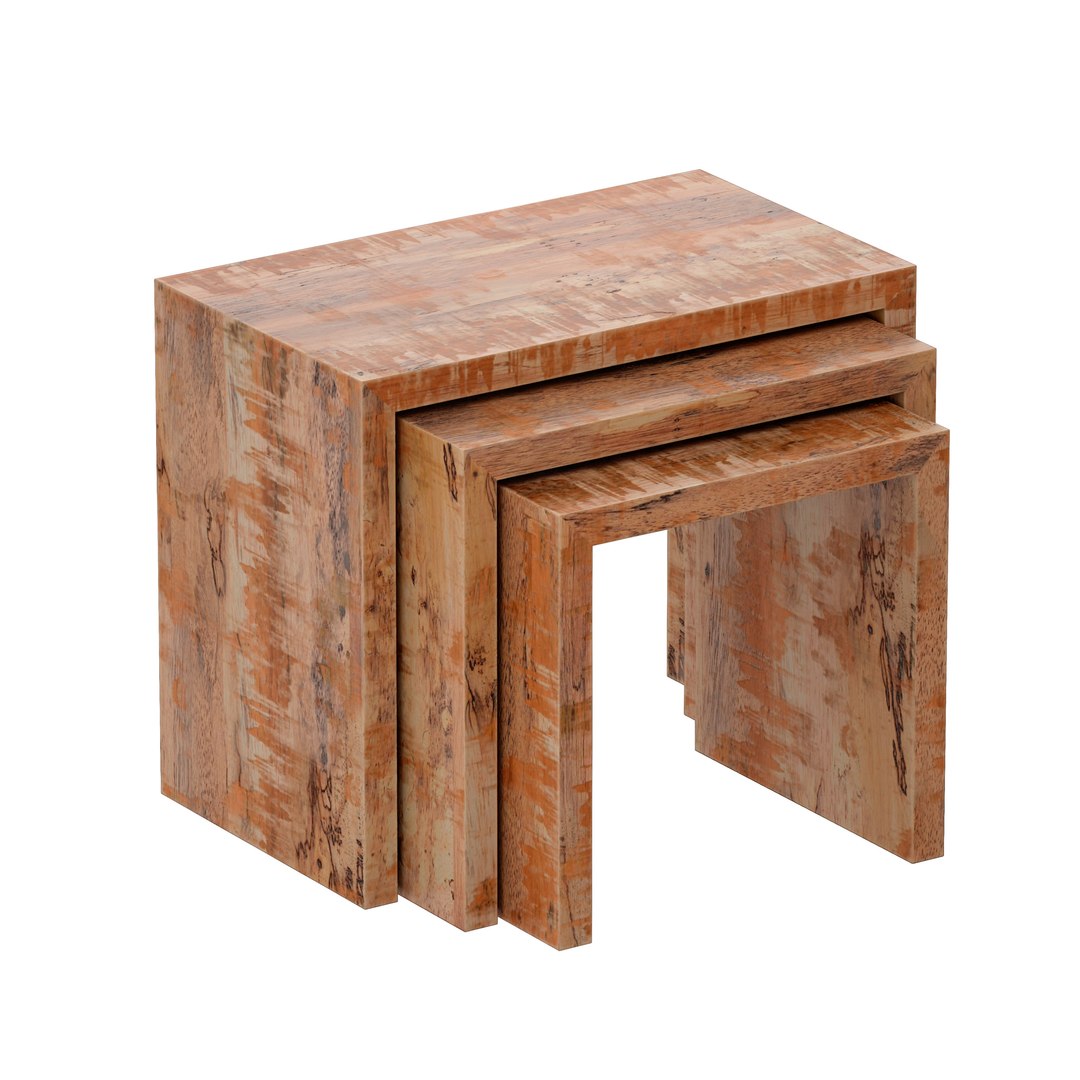 3D Coffee Coffee Coffee Table Wooden Three Nested Tables - TurboSquid ...
