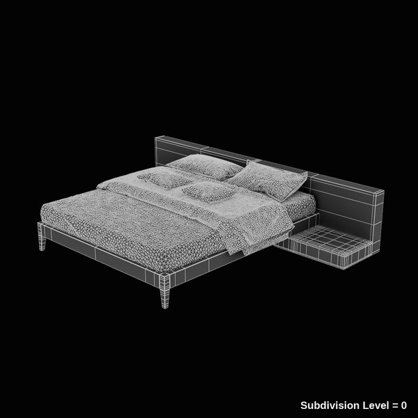 3d model levels bed large