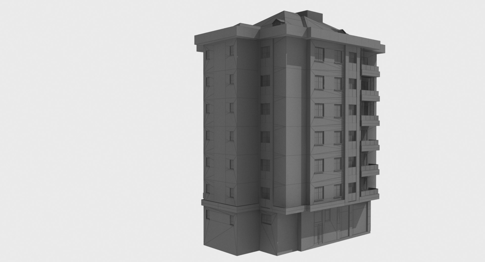 Realistic Modern Building 3D Model - TurboSquid 1383057