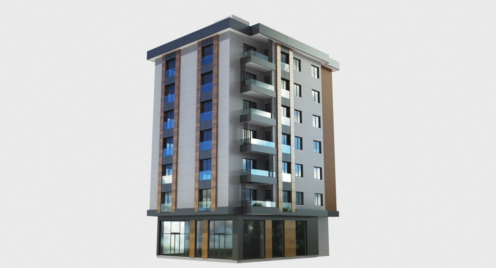 Realistic Modern Building 3D Model - TurboSquid 1383057