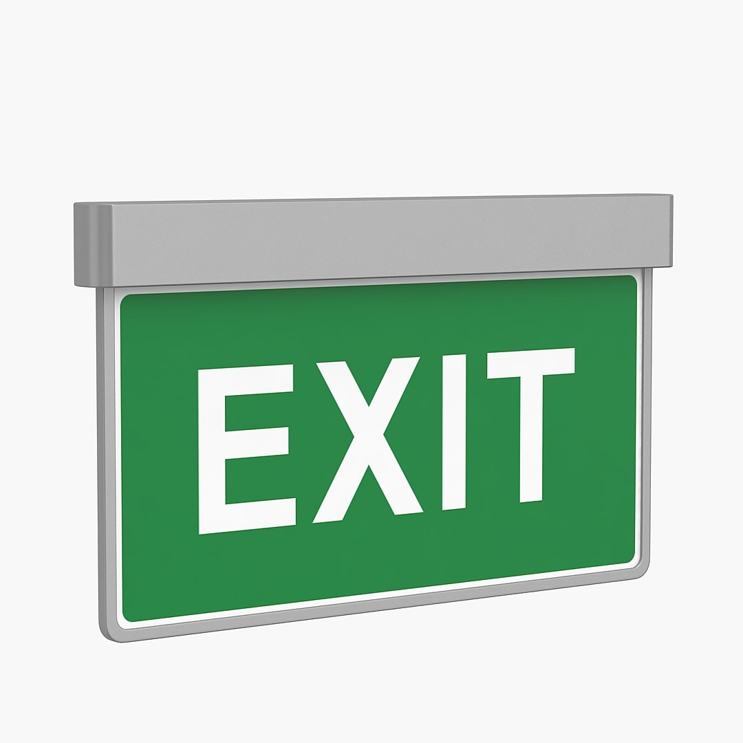 3D Exit Sign Model - TurboSquid 1579012