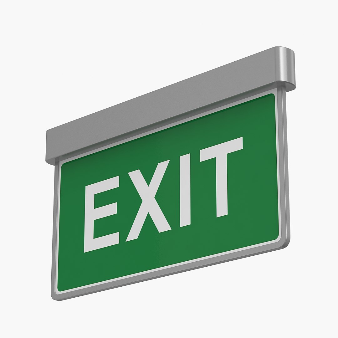 3D Exit Sign Model - TurboSquid 1579012
