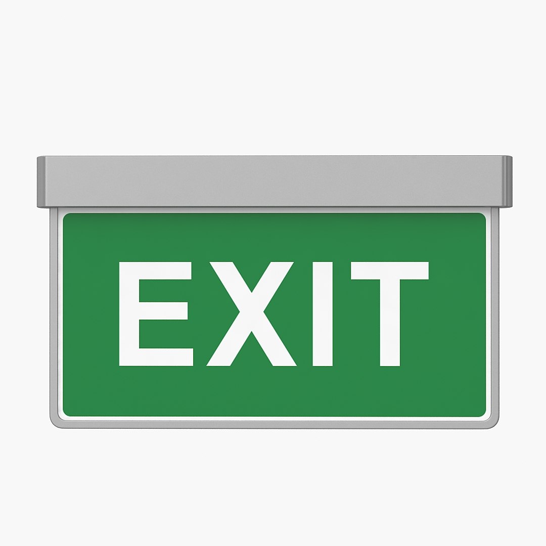 3D Exit Sign Model - TurboSquid 1579012