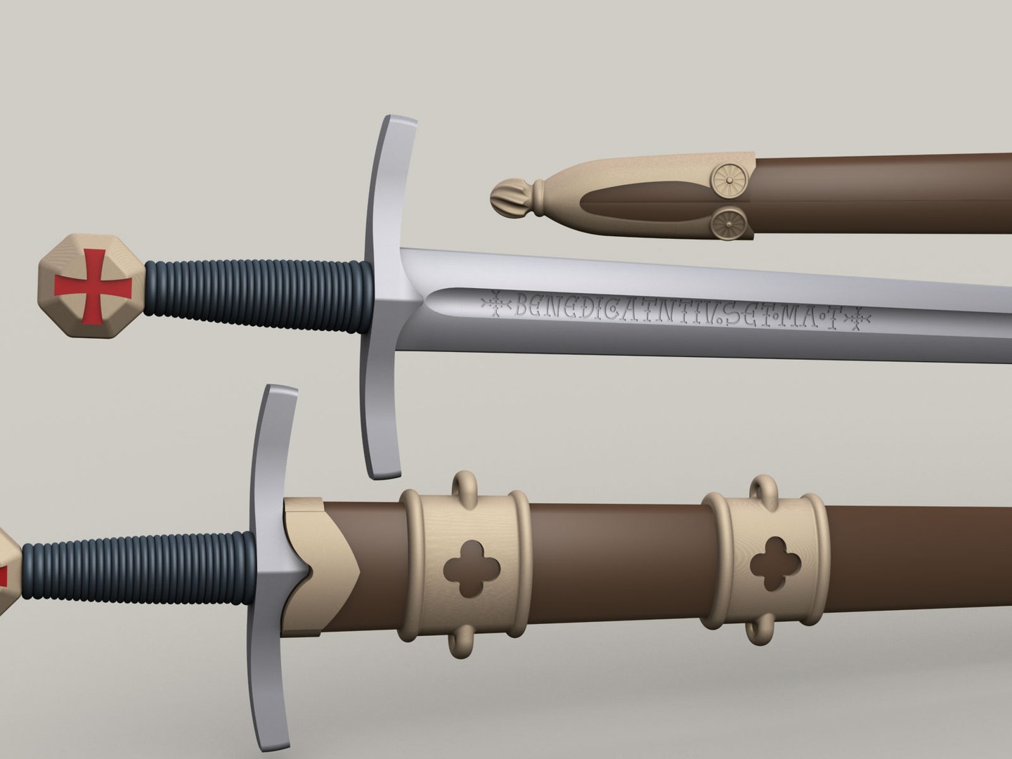 Sword OfXV Century Printable SPM-002 3D Model - TurboSquid 1857807