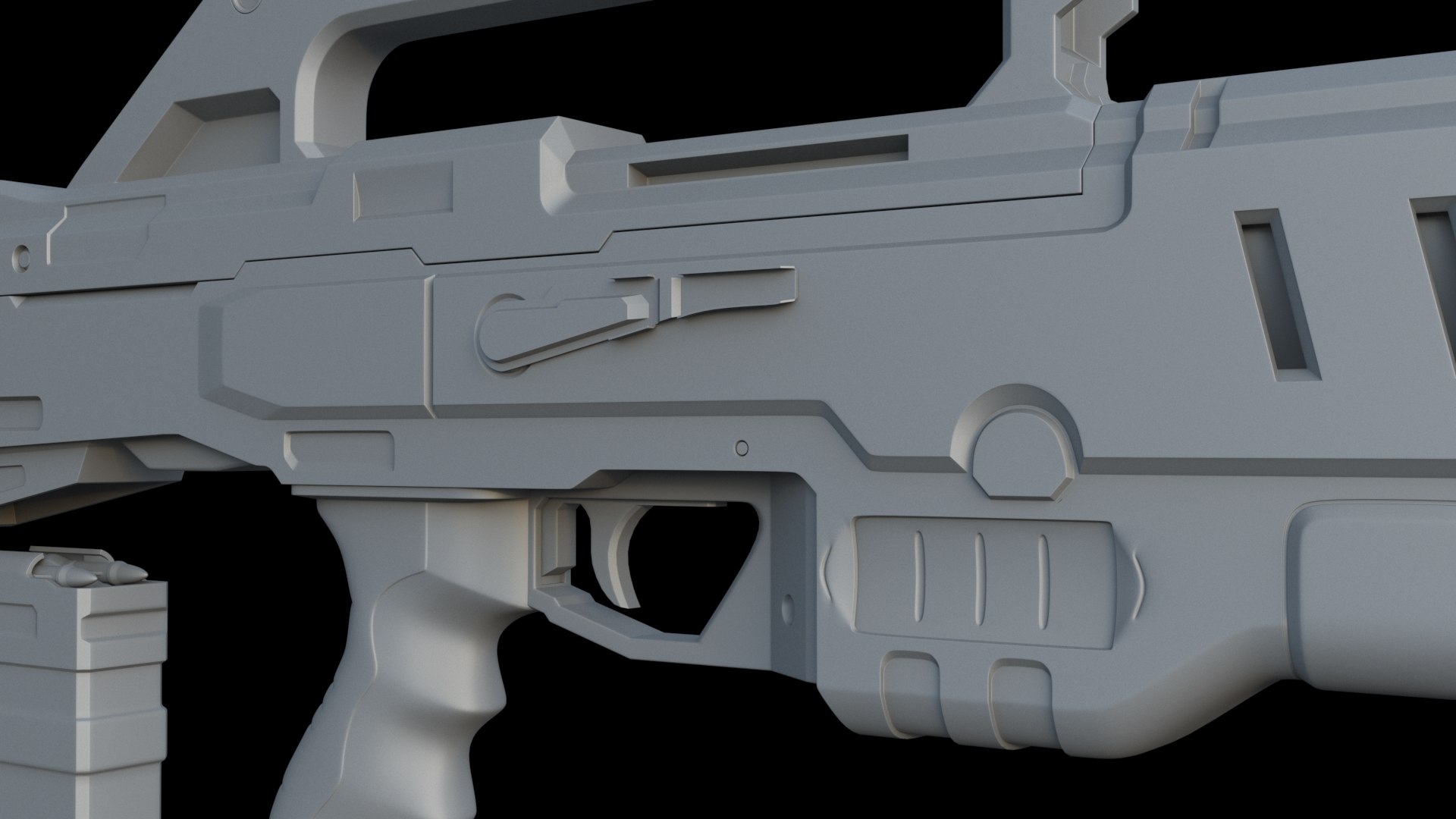 3D Assault Rifle Bullpup - TurboSquid 2079638