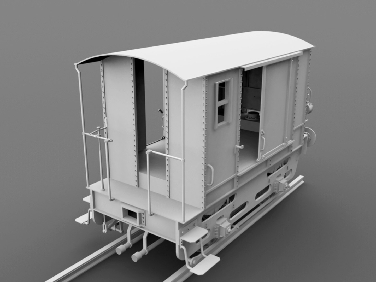 Steam Locomotive 3d Model