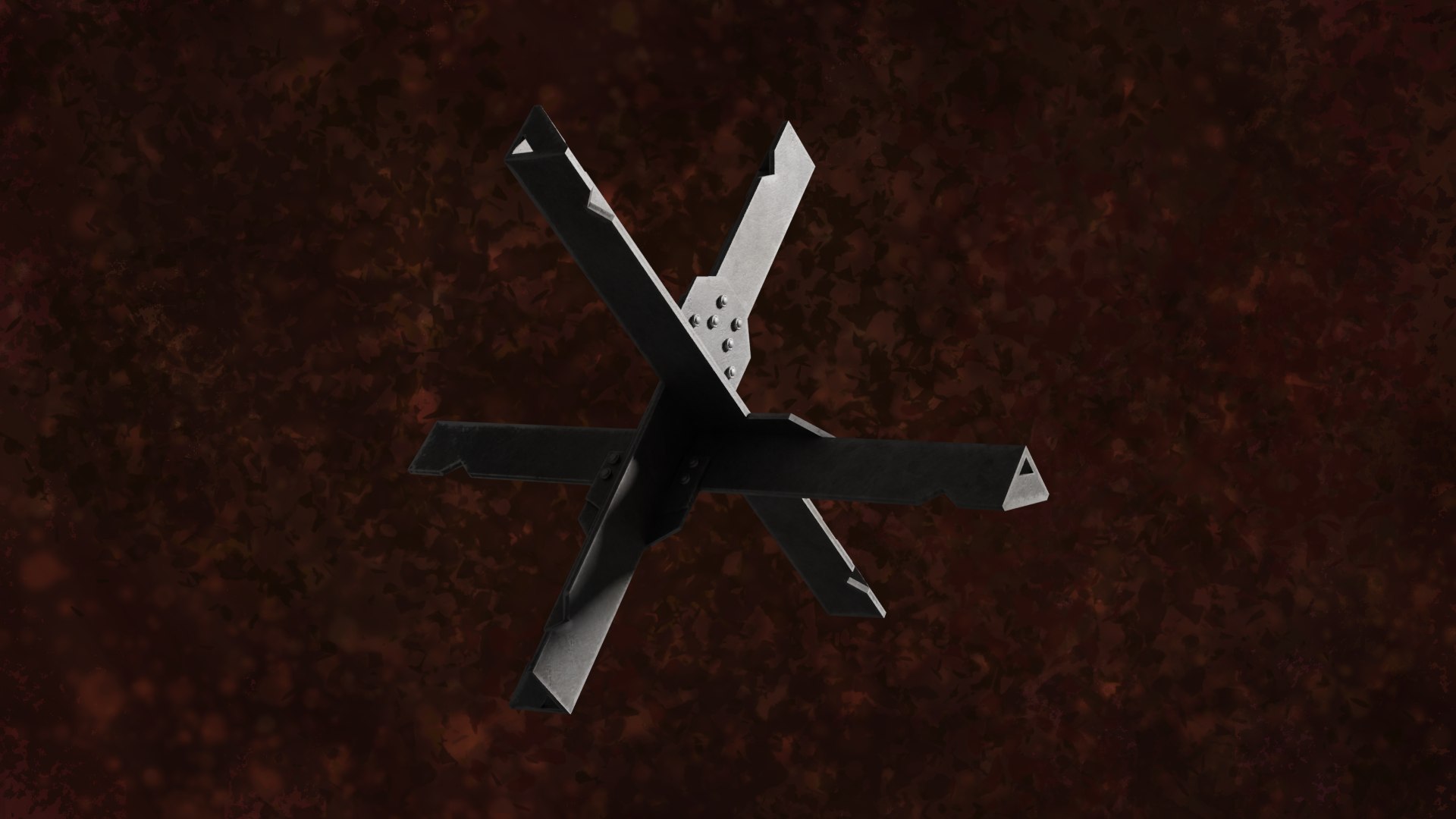 3D Mititary Anti Tank Hedgehogs N1 Series Metal Fortress Obstacle ...