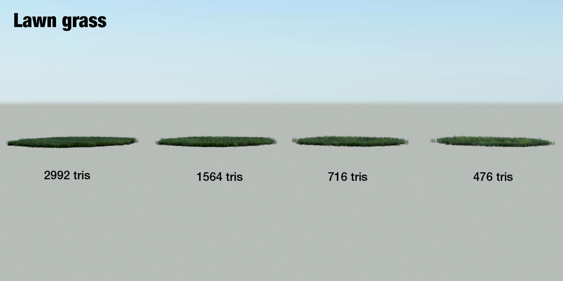 3d grass lawn model