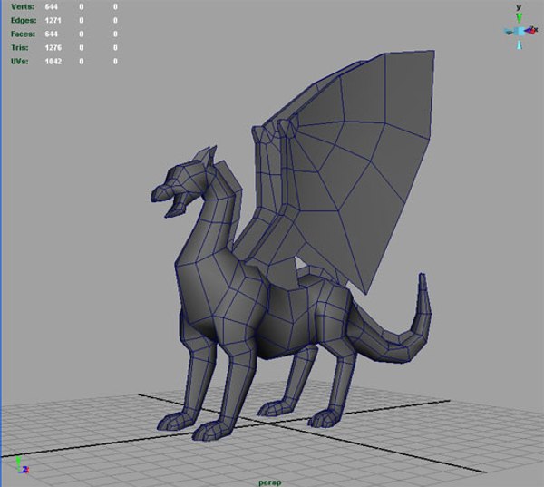 dragon western 3d model