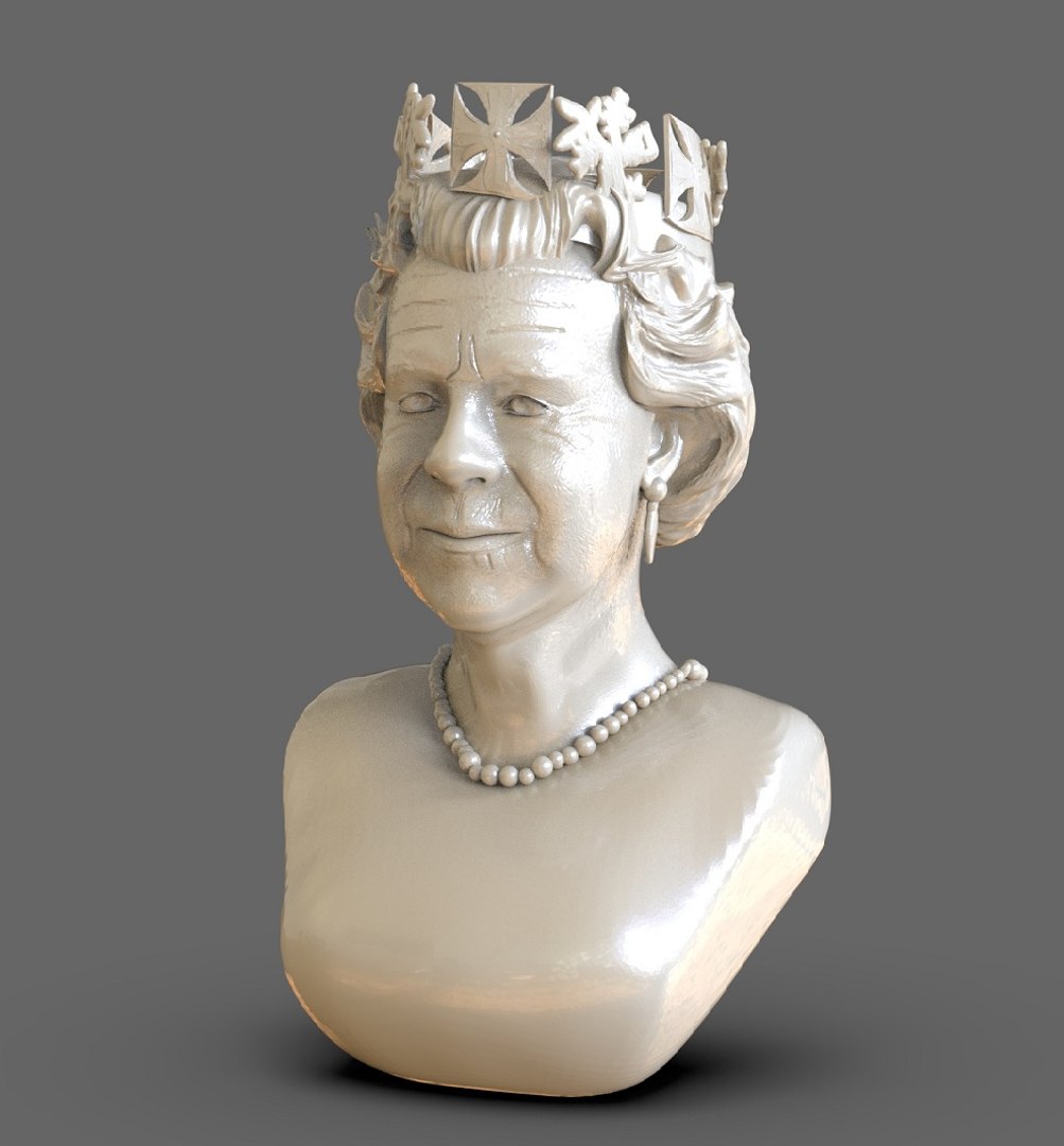 Elizabeth II Queen Bust Modelo 3D - TurboSquid 1956259
