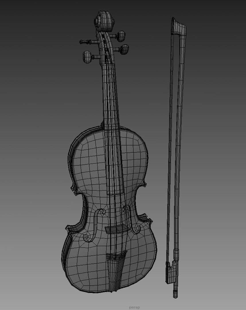 3d model violin string instruments