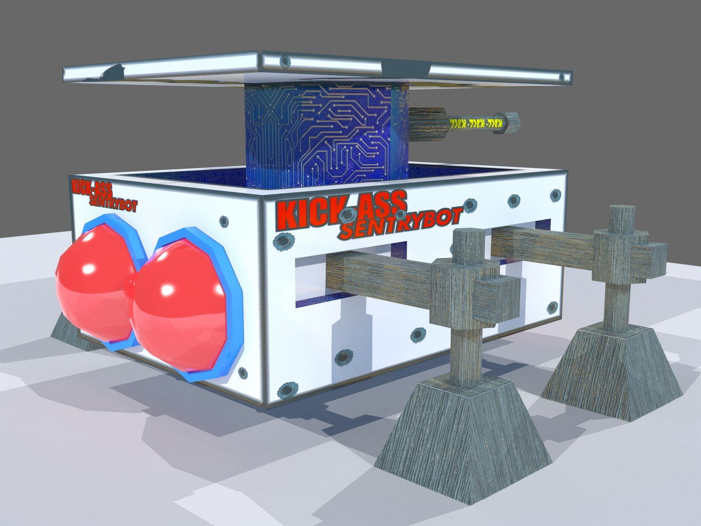 3D Sci Fi Sentry Bot - TurboSquid 1277733