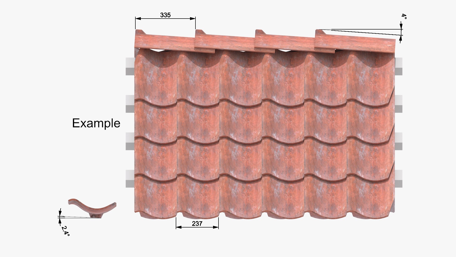 Roof Tiles Model - TurboSquid 2292002