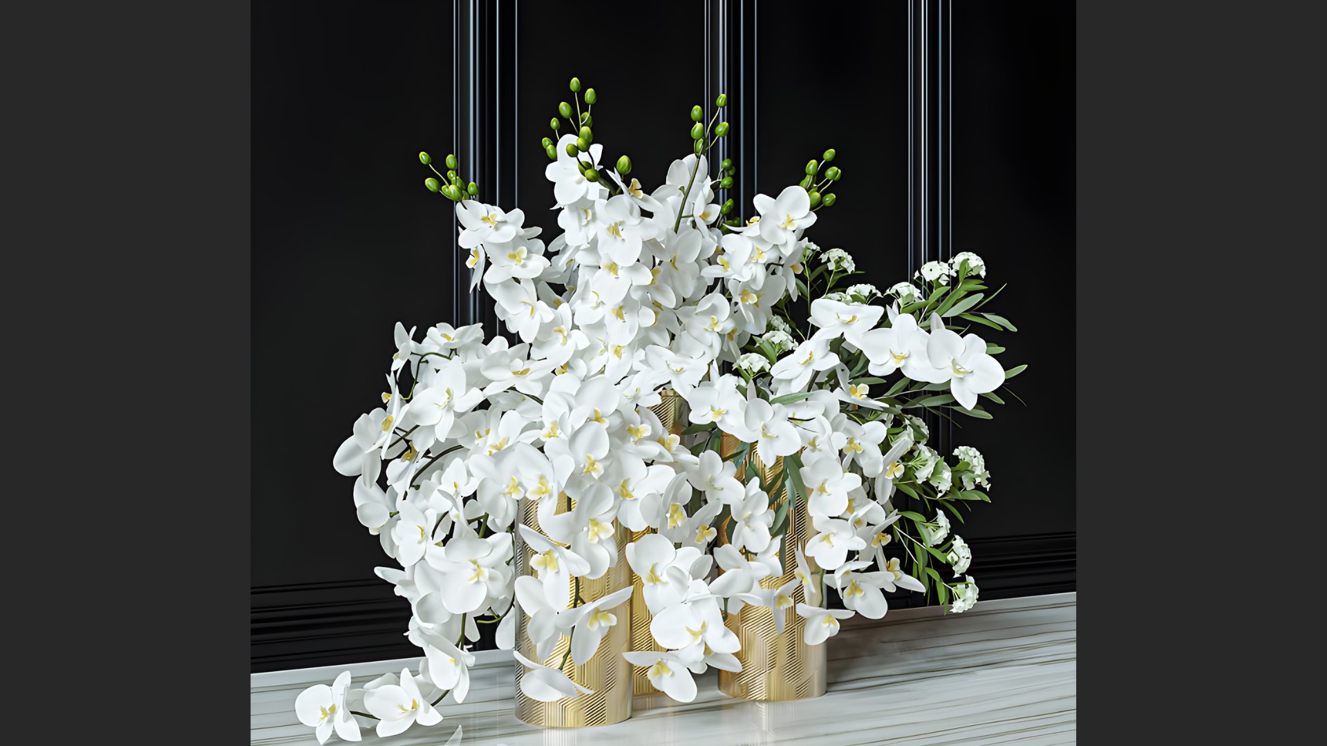 3D Orchids Flower Set Model - TurboSquid 2084006