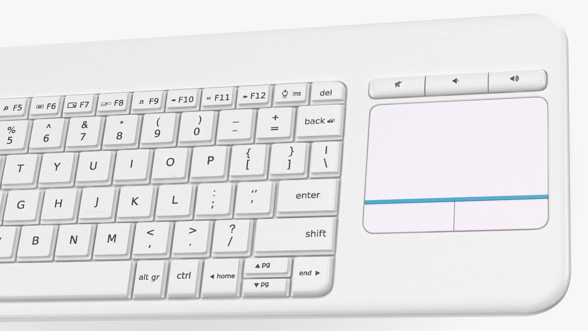 Keyboard With Touchpad White 3D - TurboSquid 1912490