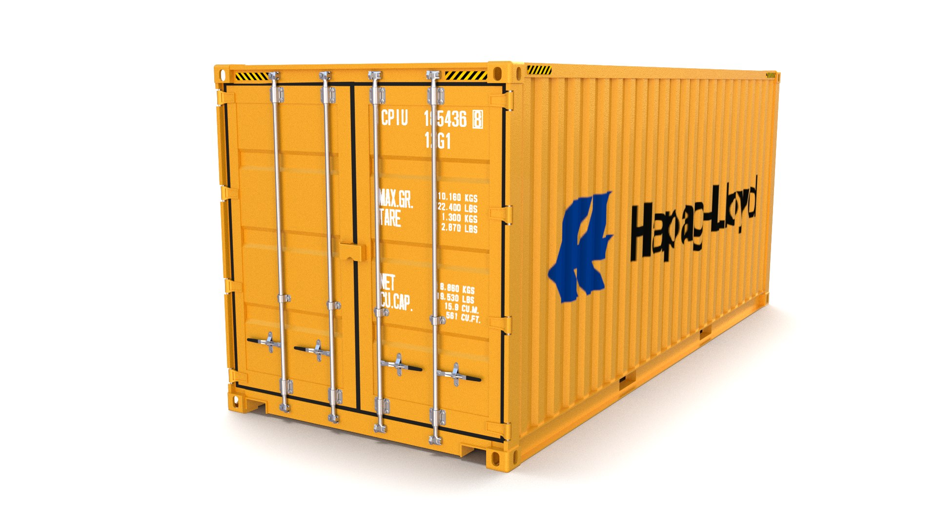 3D Model 20ft Shipping Container - TurboSquid 1325192