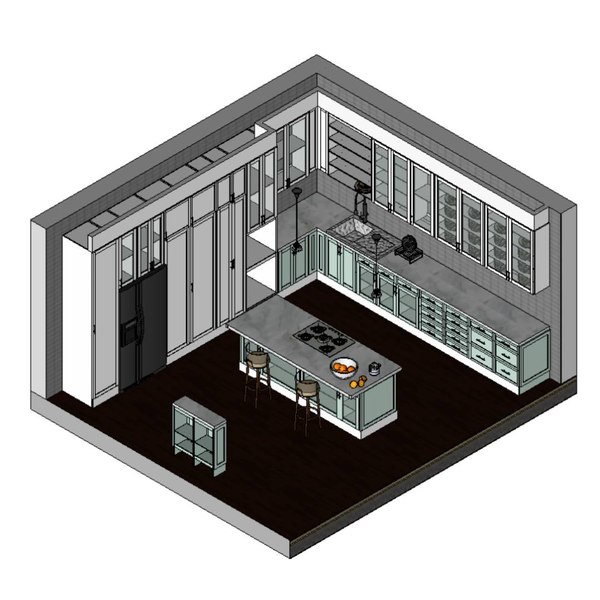 modelo 3d Cocina moderna Revit - TurboSquid 1823602