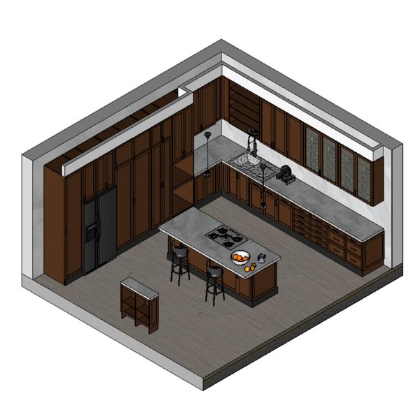 modelo 3d Cocina moderna Revit - TurboSquid 1823602
