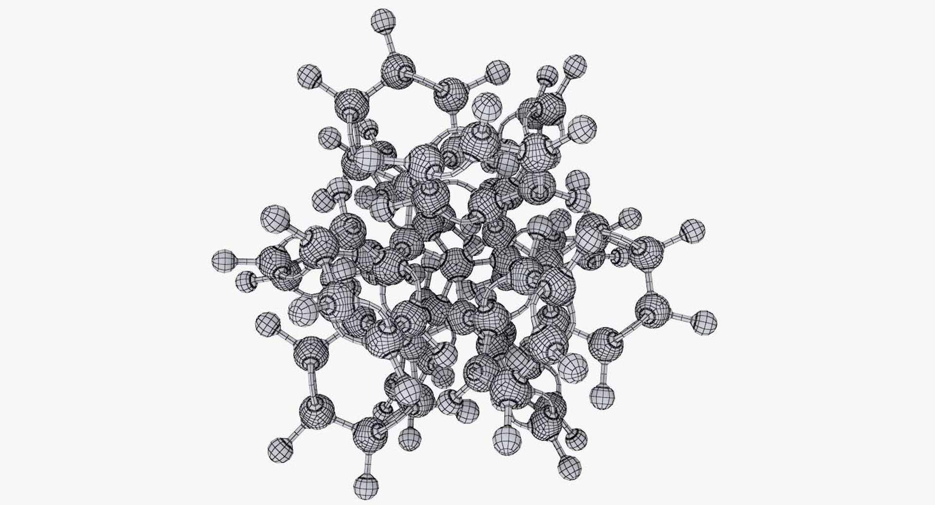 3d Tetrakis Palladium 0 Molecule Model