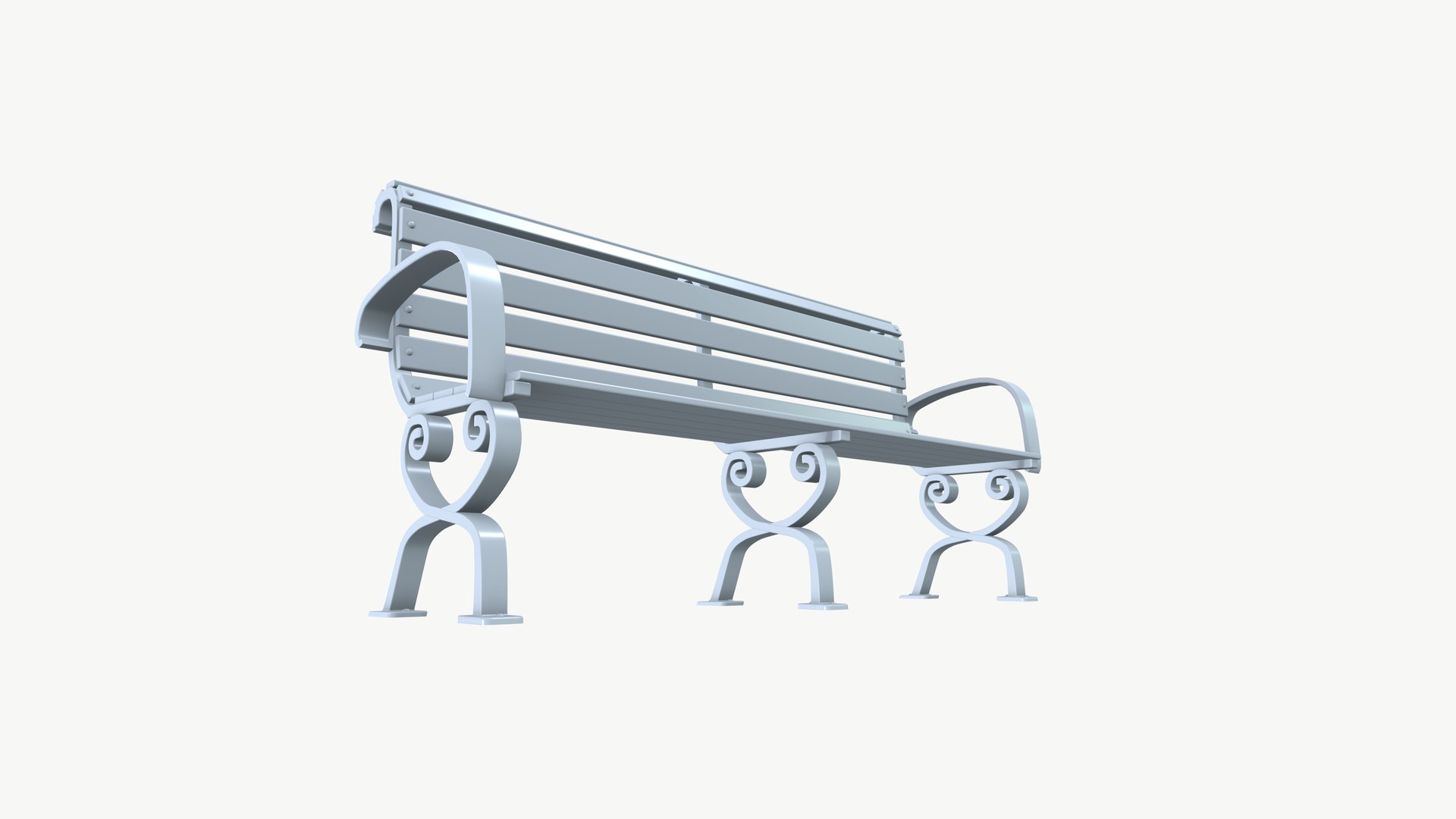 3D Bench Model - TurboSquid 2397610