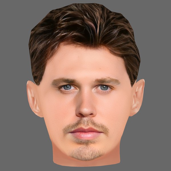 modèle 3D de Austin Butler Head - Tête low poly pour le jeu ...