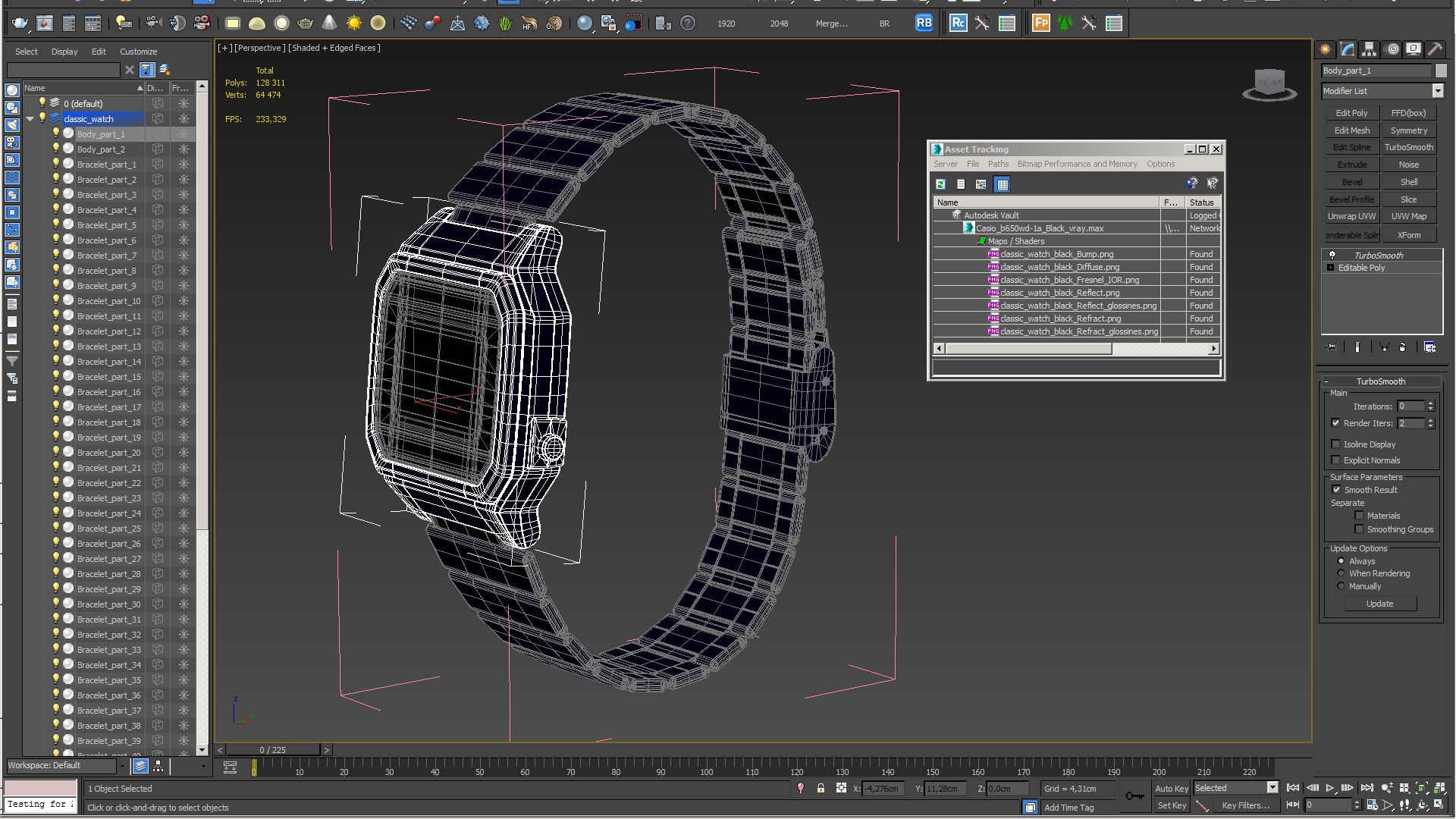 3D Model Casio B650wd-1a Black - TurboSquid 1451100