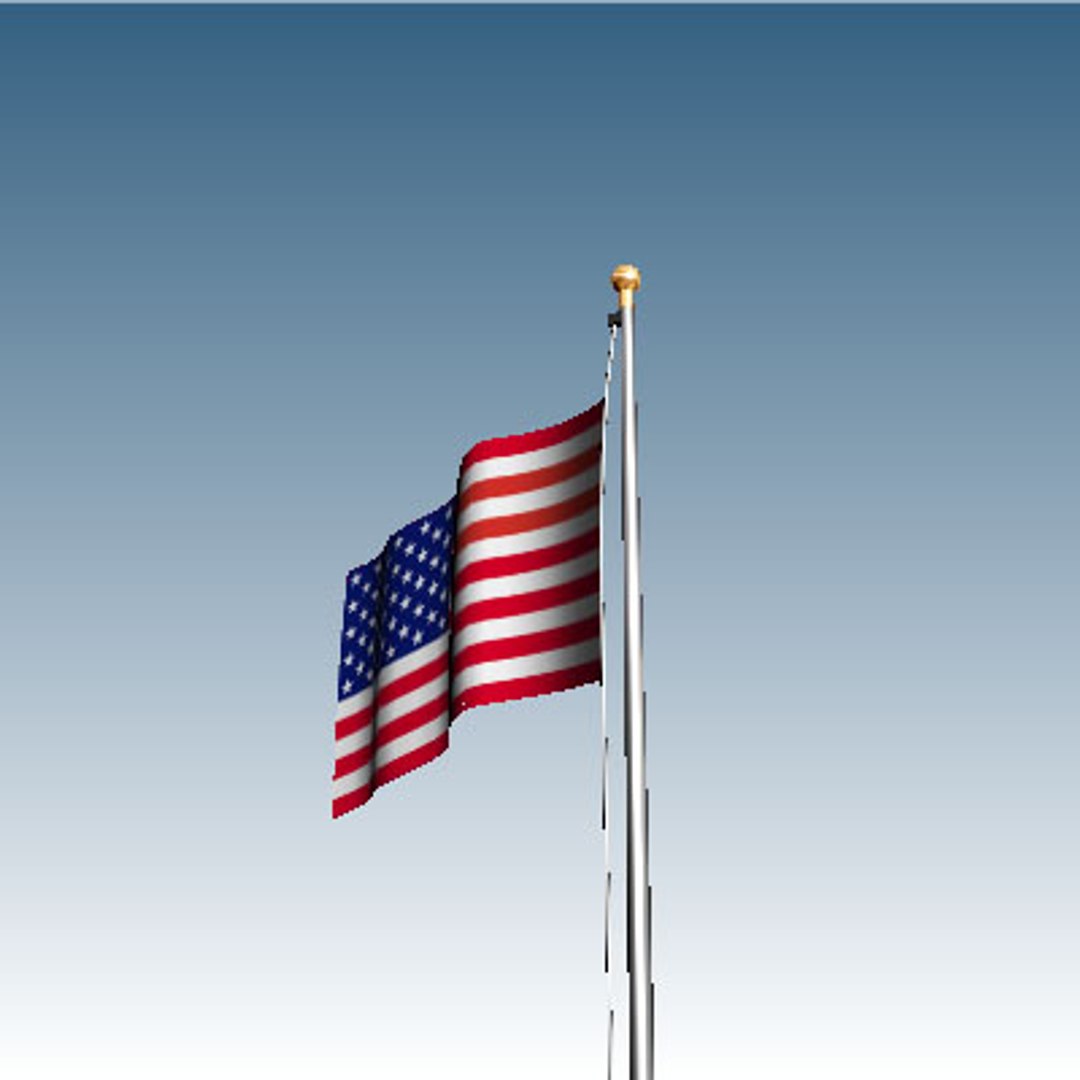 Flag Pole 3d Model
