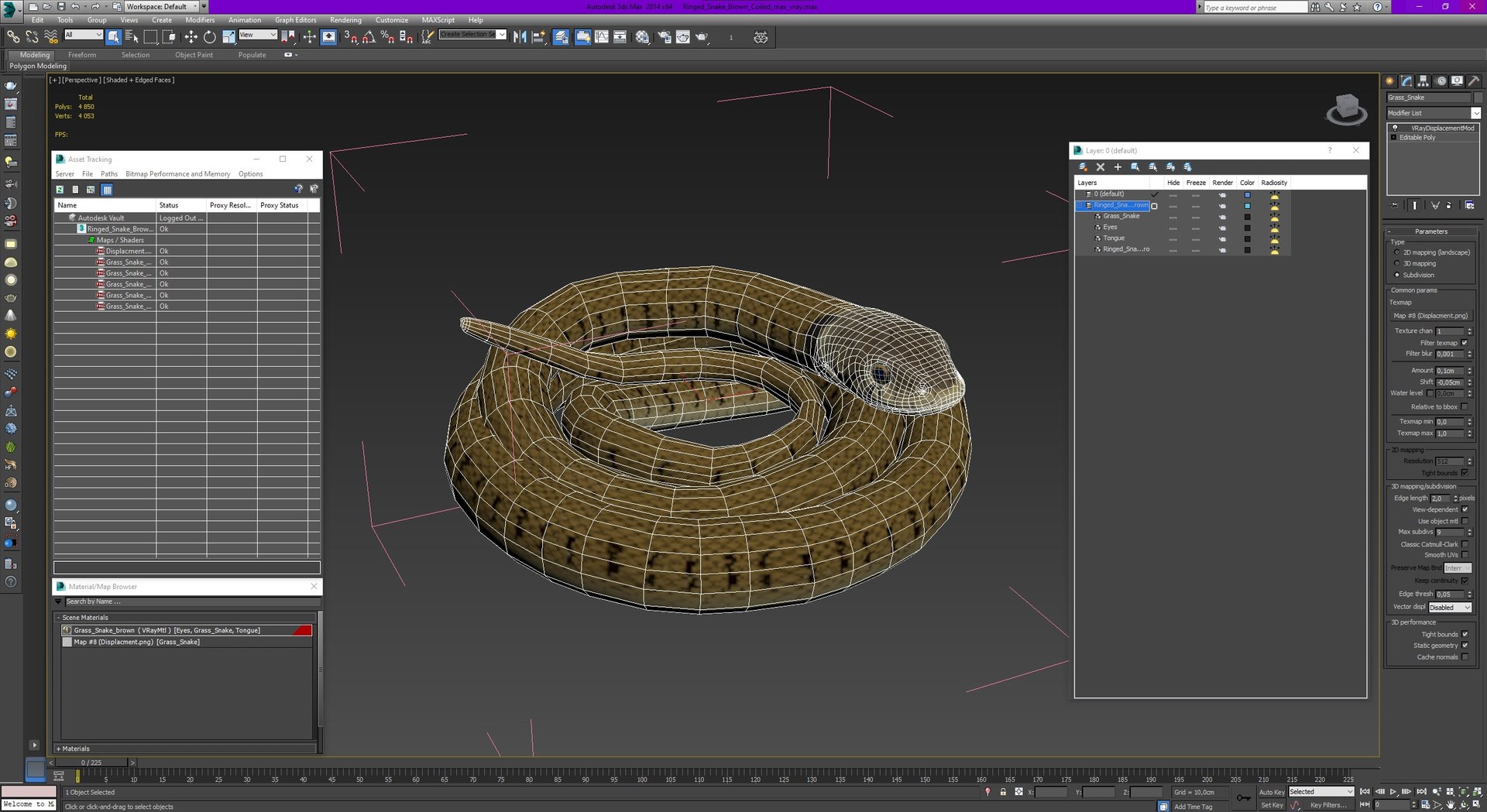 Ringed Snake Brown Coiled 3D Model - TurboSquid 2250697