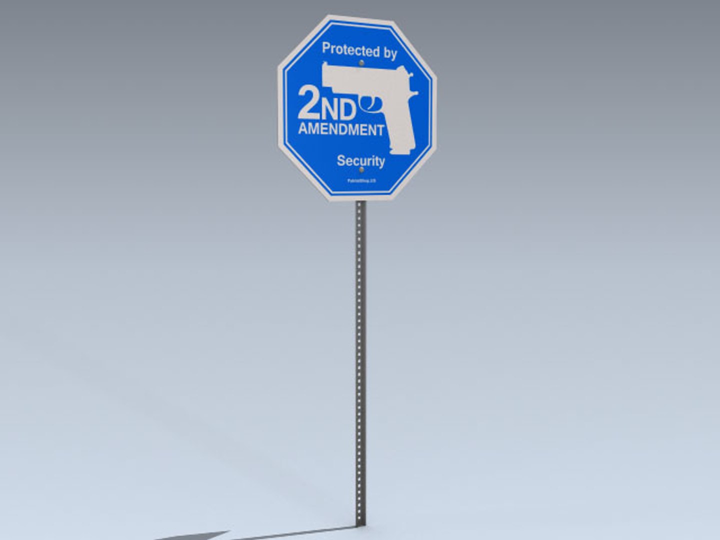 3d model security sign