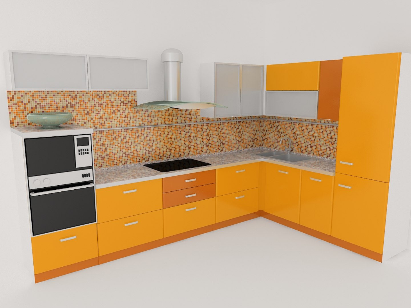 Simple Corner Kitchen 3d Max