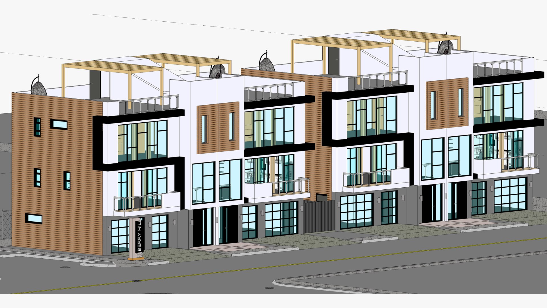 3D Model REVIT 2 Duplex Buildings - TurboSquid 2336969