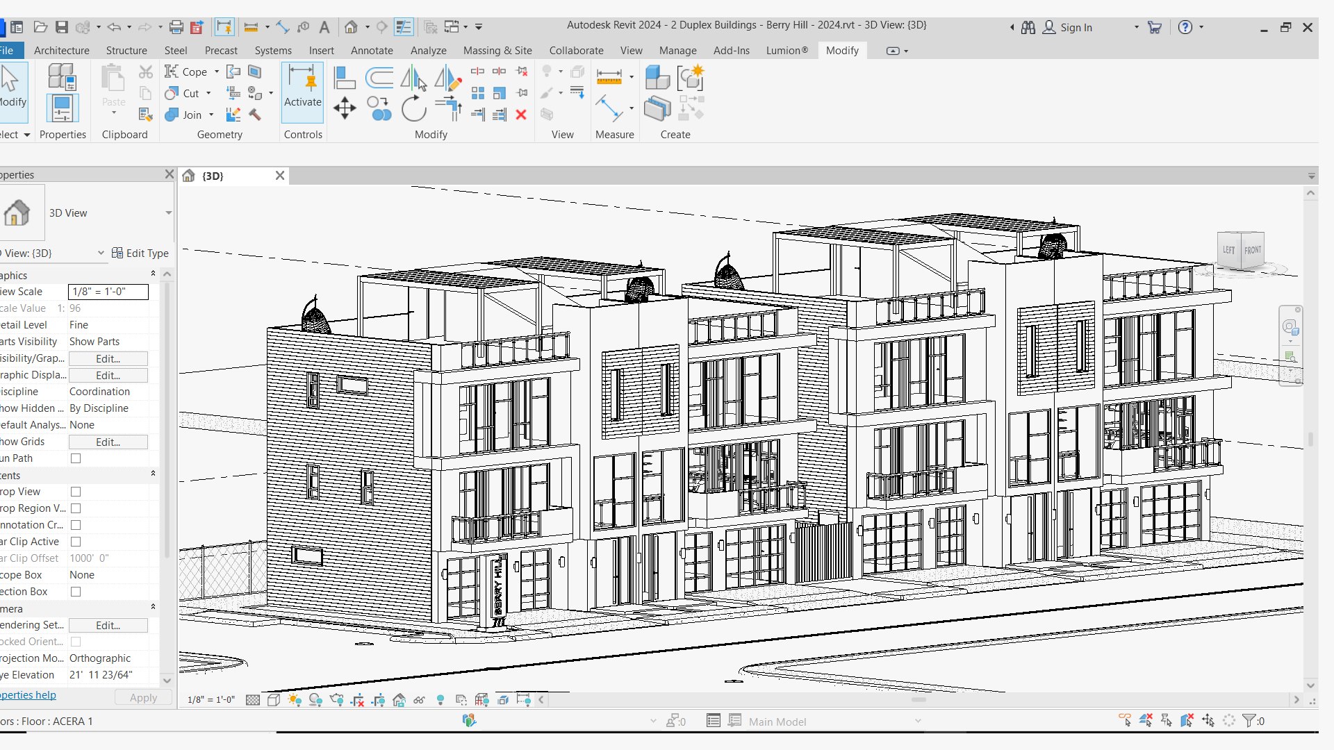 3D Model REVIT 2 Duplex Buildings - TurboSquid 2336969