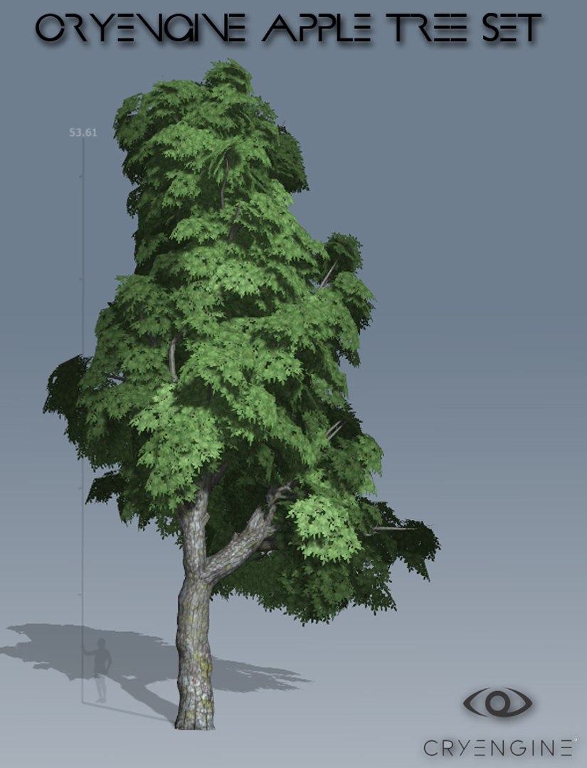 3ds Realistic Ash Tree Set