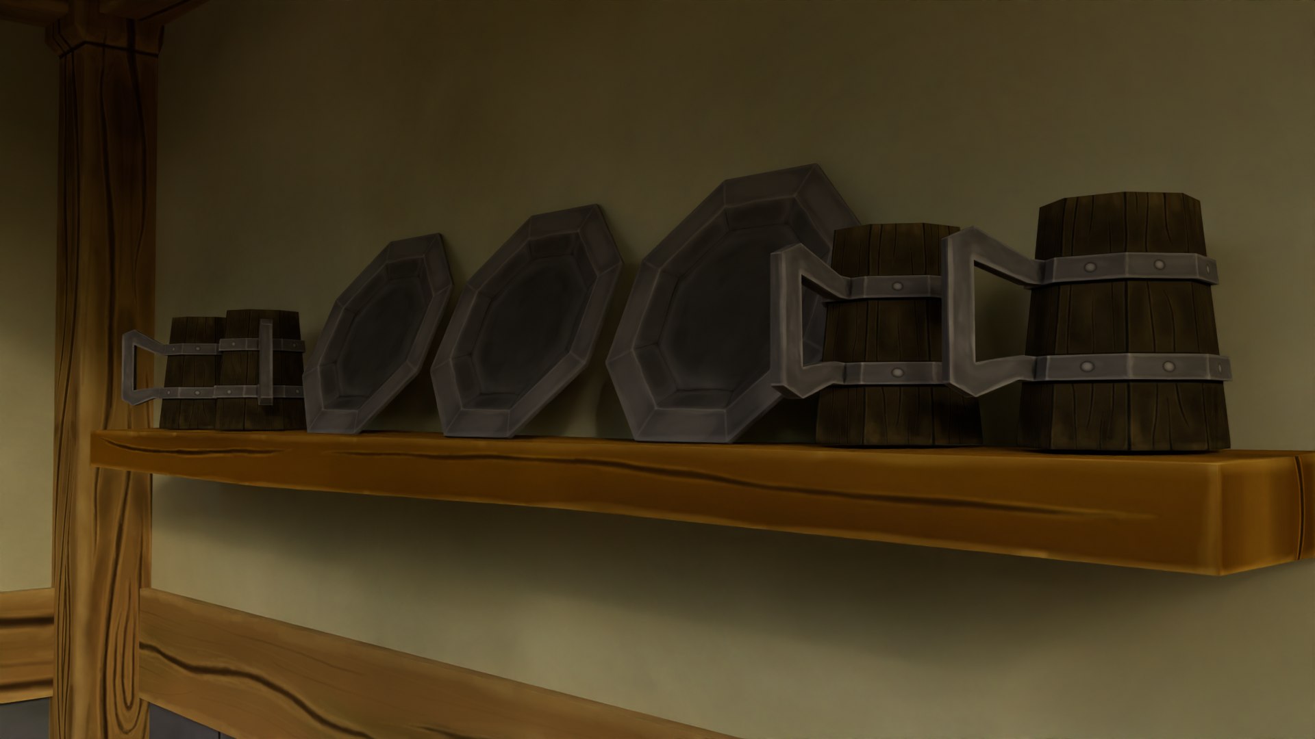 3D Low Poly Medieval Tavern - TurboSquid 1895406