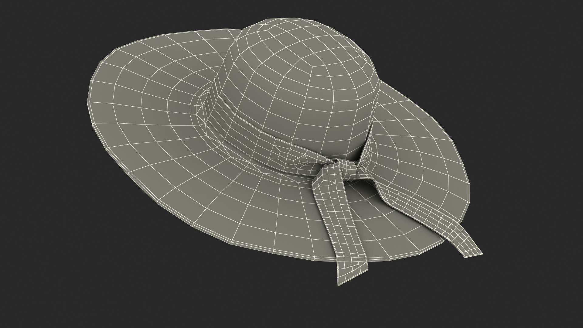 Wide Brim Straw Hat 3D Model - TurboSquid 2402886