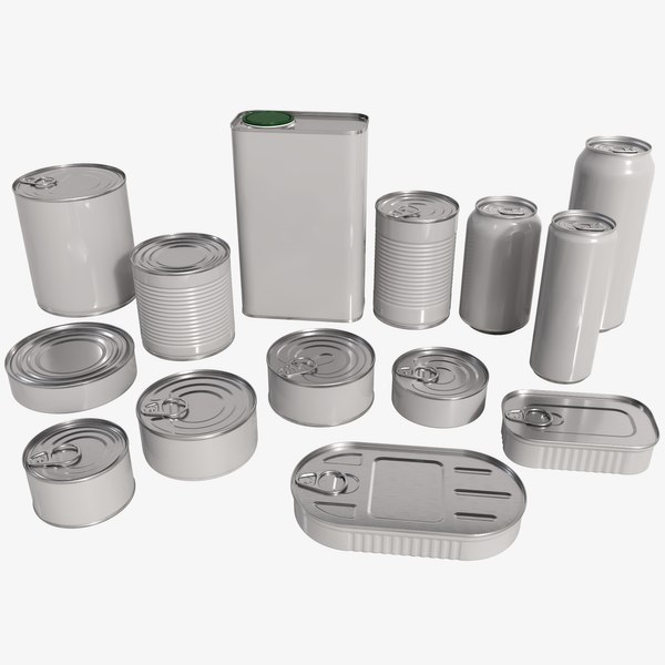 3d model metal tin 2