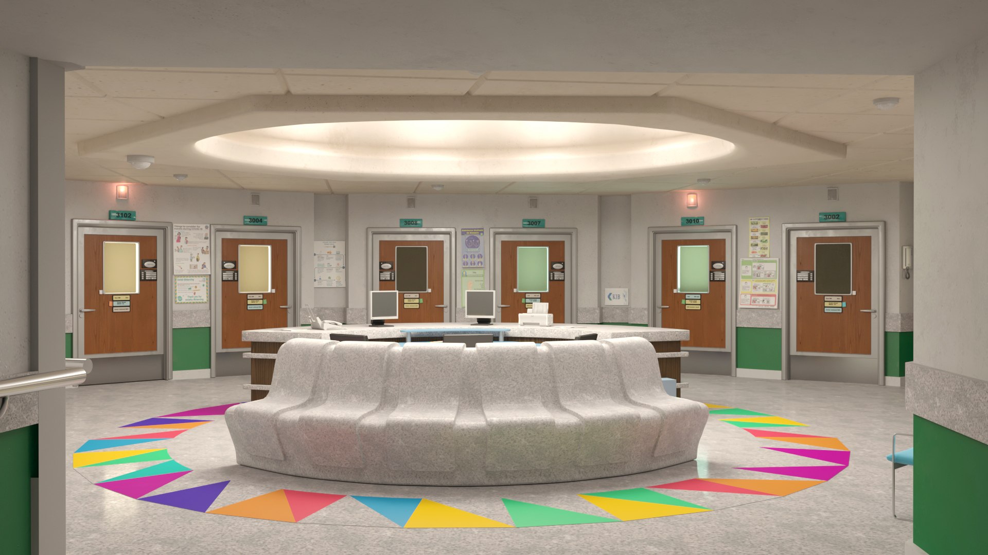 3D Patient Waiting Area Model - TurboSquid 2112276