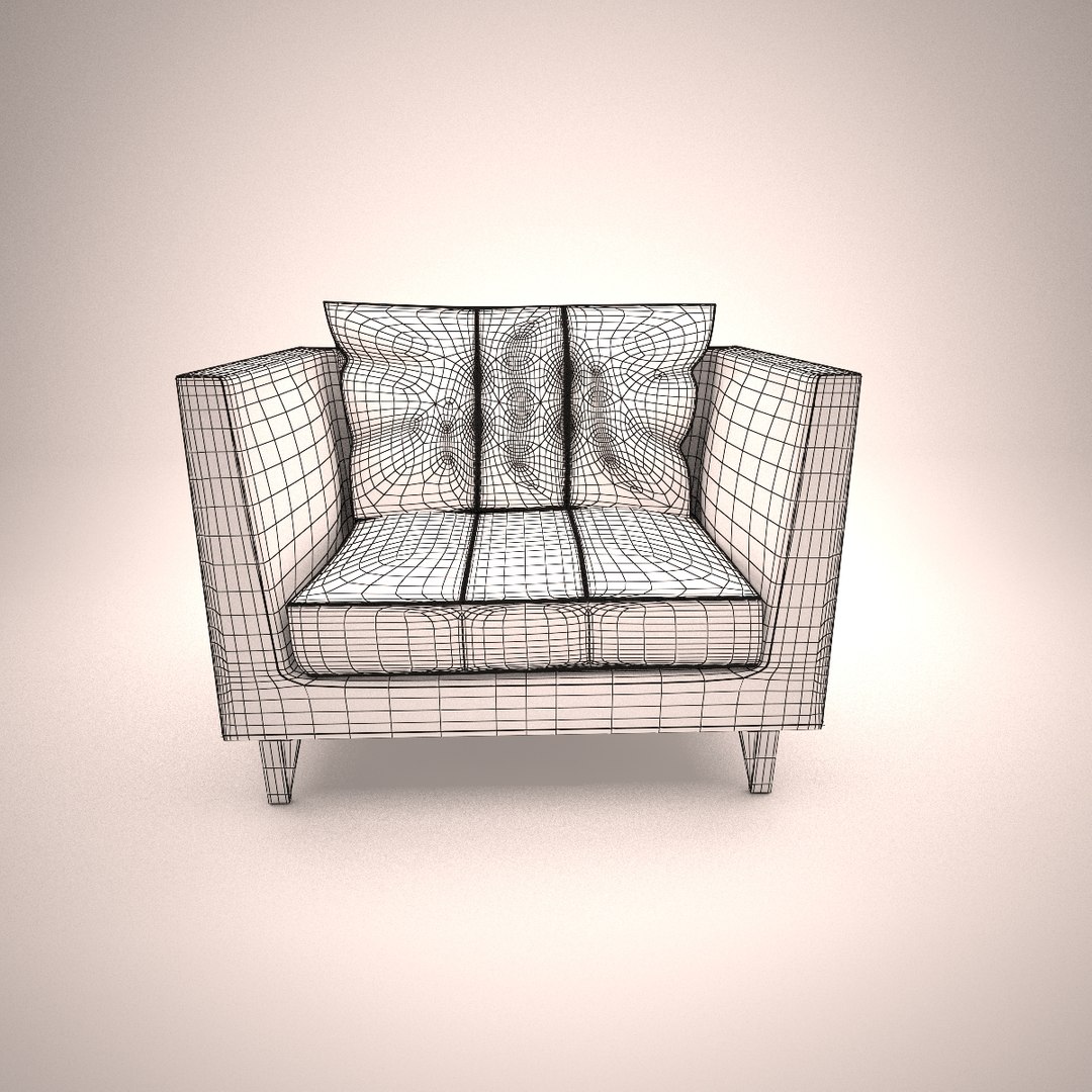 3d Chair Living Room Model