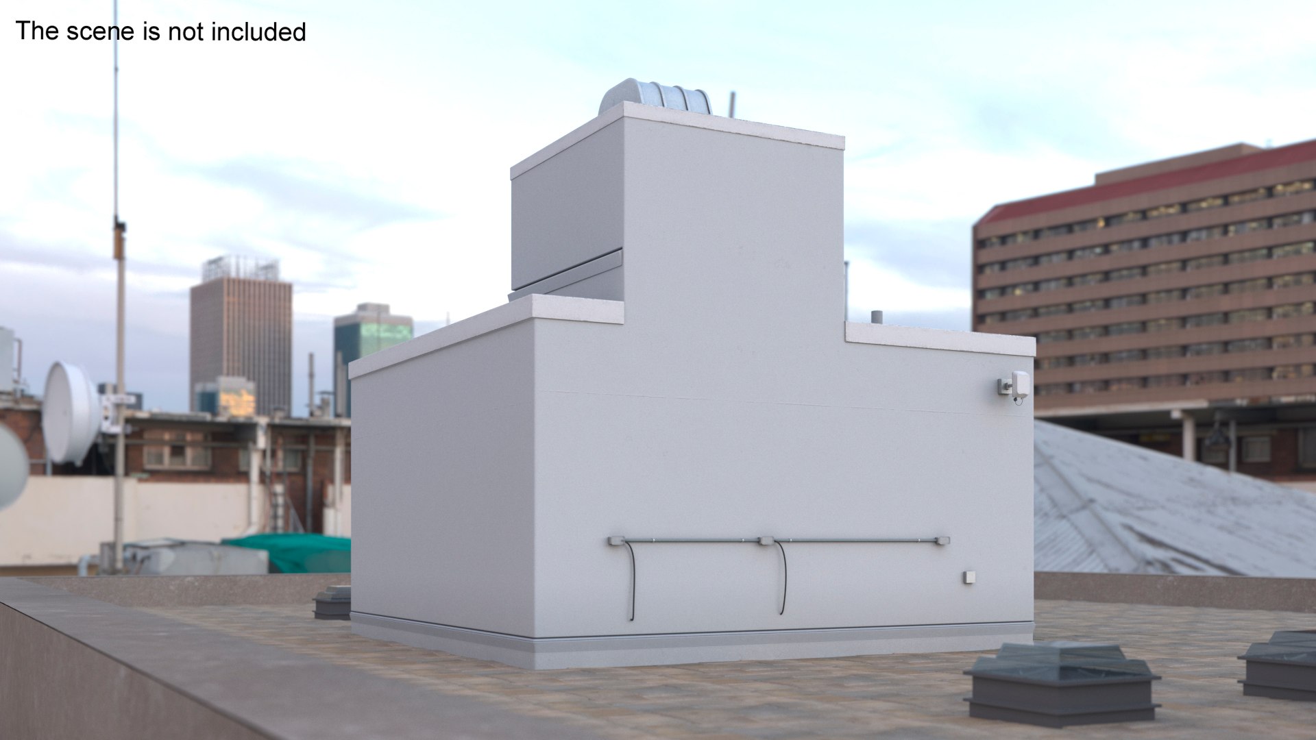 Rooftop Entrance Exterior 3D - TurboSquid 2202570