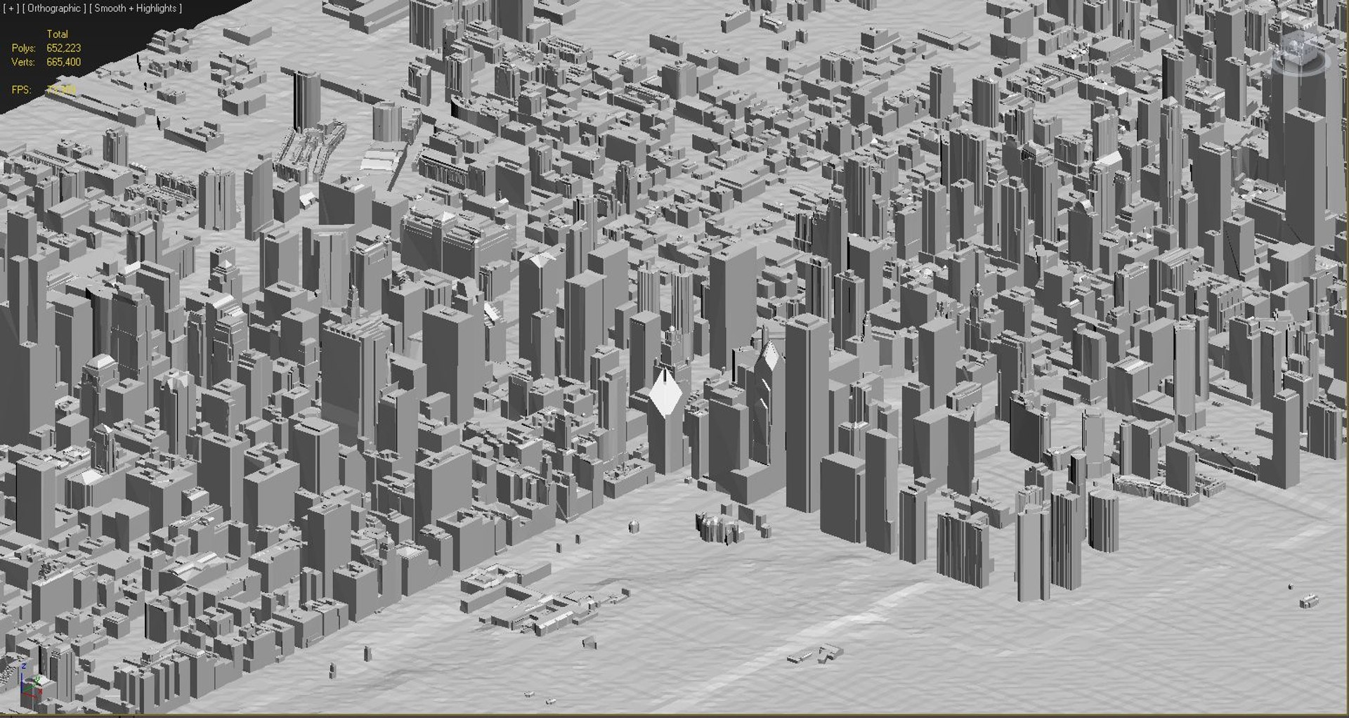 Chicago City Skyline Massing 3d Model